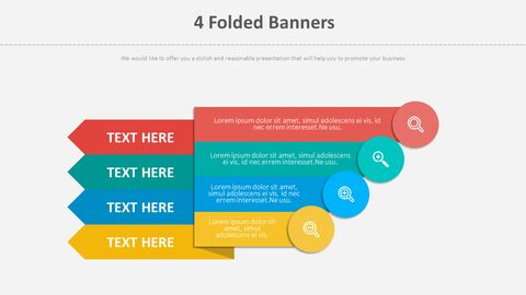 4 Folded Banners Diagram|List