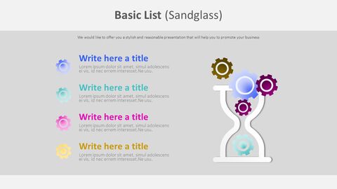 Basic List Diagram (Sandglass)|Infographics