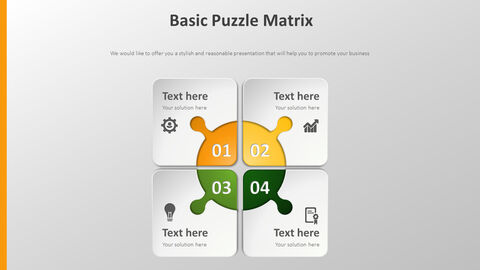 Puzzle Matrix Layout Free PowerPoint Slide for Creative Planning ...