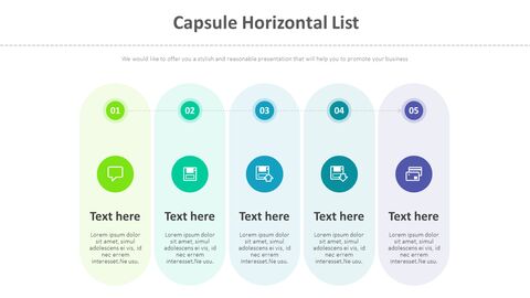 Capsule Horizontal List Diagram