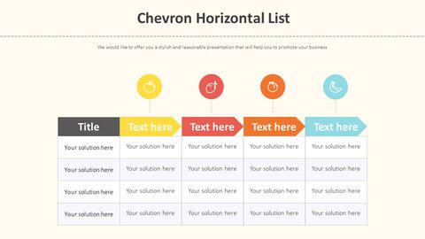 Chevron Horizontal List Diagram