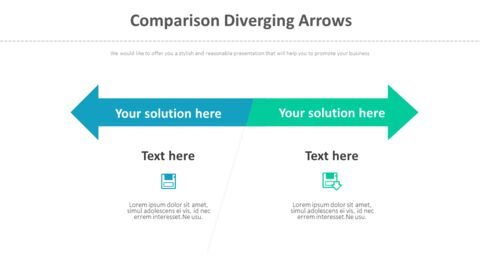 Comparison Diverging Arrows Diagram