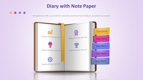 Diary with Note Paper Diagram