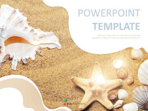 Free Powerpoint Template - Conch and Starfish