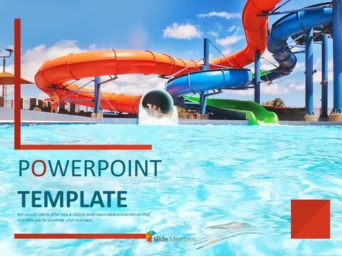 Free Powerpoint Template - Summer Water Park