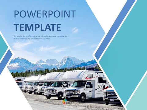 Free PPT Template - Camping Car
