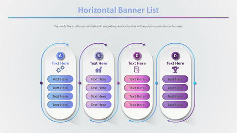 Horizontal Banner List Diagram
