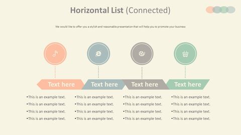 Horizontal List Diagram (Connected)