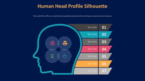 Human Head Profile Silhouette Diagram