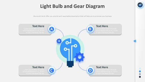 Light Bulb and Gear Diagram|Infographics