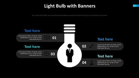 Light Bulb with Banners Diagram