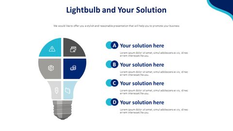 Free Lightbulb and Your Solution Diagram|Slides
