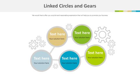 Linked Circles and Gears Diagram|Infographics