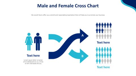 Male and Female Cross Chart Diagram