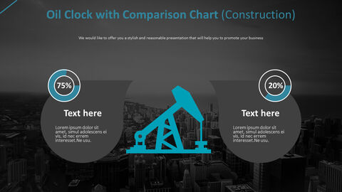 Oil Clock with Comparison Chart Diagram (Construction)|Infographics