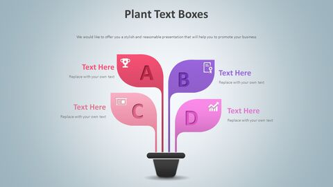 Plant Text Boxes Diagram|Infographics