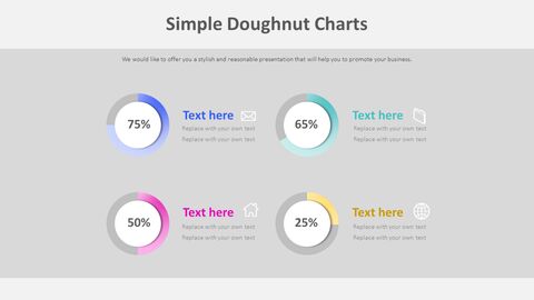Simple Doughnut Charts Diagram|Graph