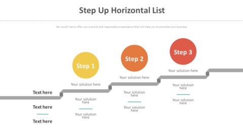 Step Up Horizontal List Diagram