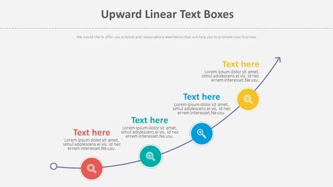 Upward Linear Text Boxes Diagram|Process