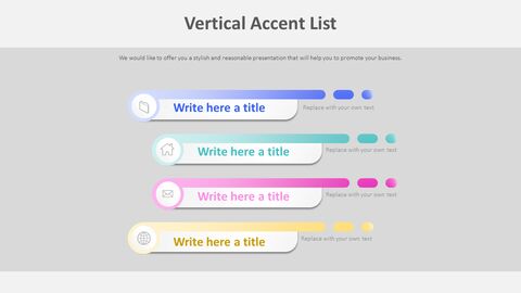 Free Vertical Accent List Diagram|Slides