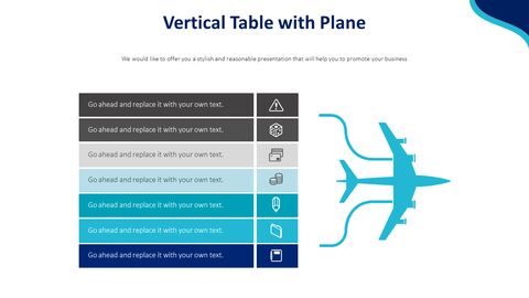Vertical Table with Plane Diagram