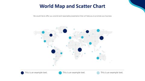 World Map and Scatter Chart Diagram