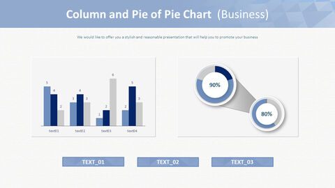 Column and Pie of Pie Chart (Business)