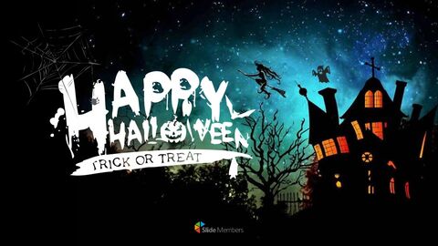 Happy Halloween(Trick or Treat) Simple Presentation Google Slides Template
