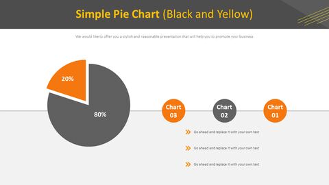 Simple Pie Chart (Black and Yellow)