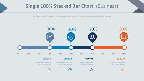 Single 100% Stacked Bar Chart (Business)