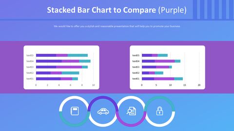 Stacked Bar Chart to Compare (Purple)