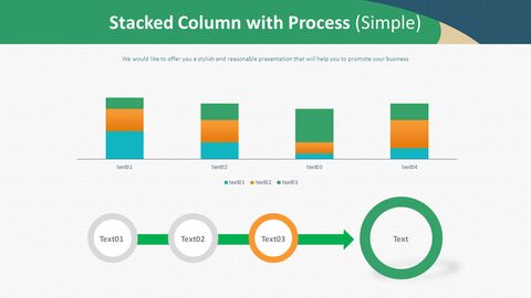 Stacked Column with Process (Simple)|Chart