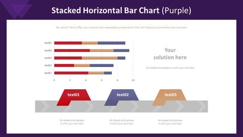Stacked Horizontal Bar Chart (Purple)