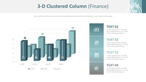 3-D Clustered Column (Finance)|Stock|Chart