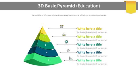 3D Basic Pyramid Diagram (Education)