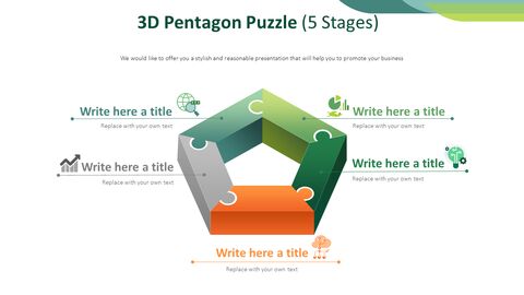 3D Pentagon Puzzle Diagram (5 Stages)