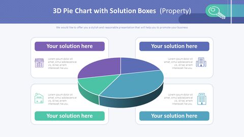 3D Pie Chart with Solution Boxes (Property)