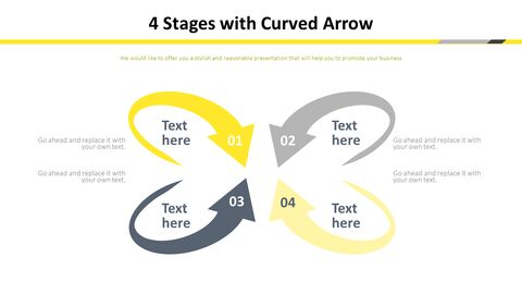 4 Stages with Curved Arrow Diagram