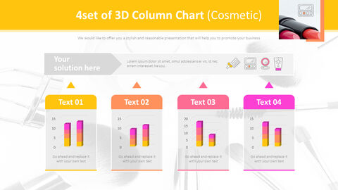 4set of 3D Column Chart (Cosmetic)