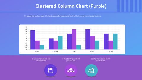 Clustered Column Chart Free PowerPoint Template for Clear Data Comparison