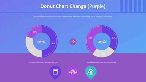 Donut Chart Change (Purple)|Doughnut