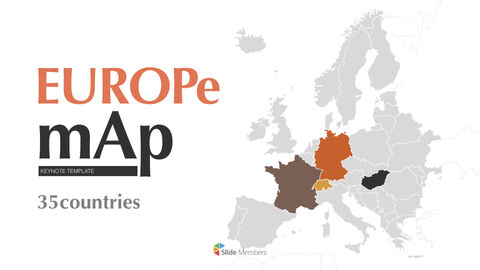 Europe Map (35countries) Keynote mac