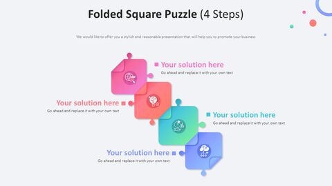 Folded Square Puzzle Diagram (4 Steps)