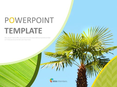 palm tree ppt template