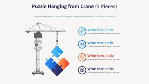 Puzzle Hanging from Crane Diagram (4 Pieces)|Infographics