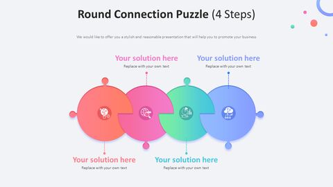 Round Connection Puzzle Diagram (4 Steps)