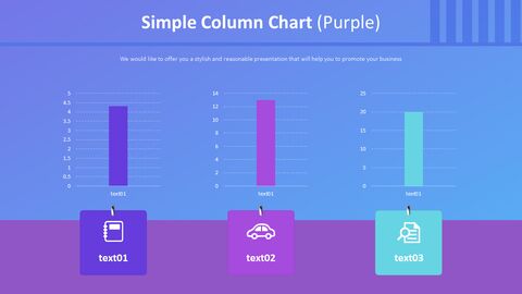 Simple Column Chart (Purple)