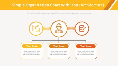 Simple Organization Chart with Icon Diagram (Architecture)