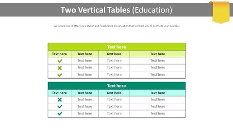 Two Vertical Tables Diagram (Education)
