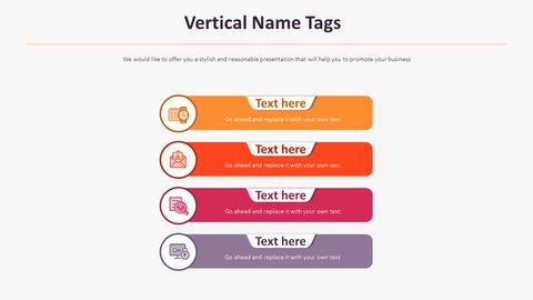 Vertical Name Tags Diagram|List